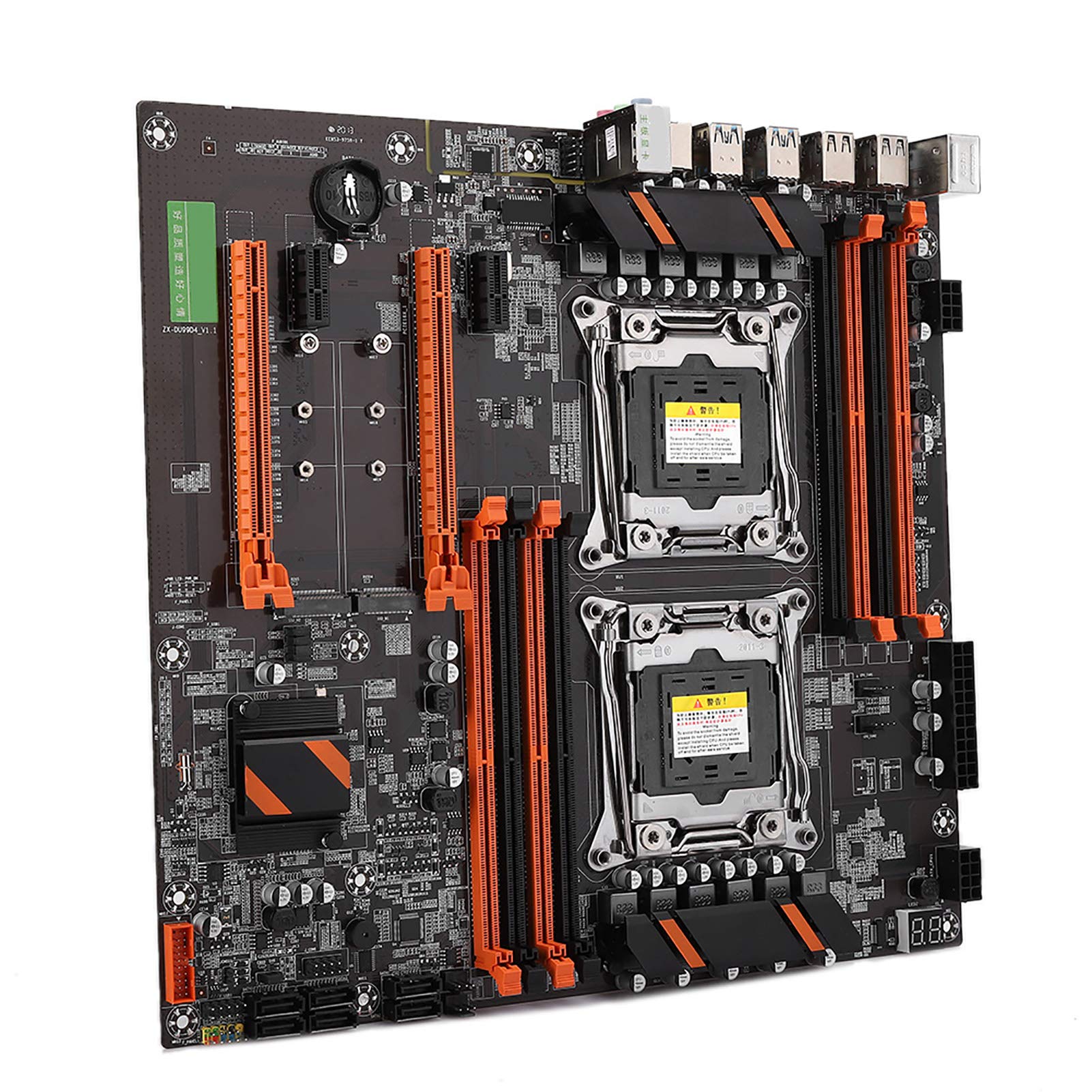 Desktop Motherboard, LGA 2011-3 Socket Desktop Mainboard for Intel x99 Chipset, Support 8 DDR4 DIMM(Single Memory 16G), 6 SATA3.0 Port and 2 NVME M.2 Port