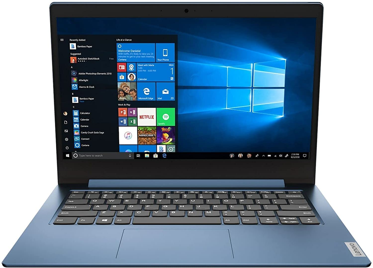 Lenovo IdeaPad 14 Laptop, HD Anti-Glare 220nits Laptop for Students, AMD Athlon Silver 3050e, 4GB RAM, 512GB SSD, 1 Year Office 365 Personal, Webcam, USB-C, HDMI, Windows 10, TWE Bundle