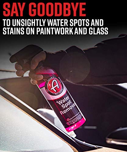 Adam's Water Spot Remover - Hard Water Stain Remover For Glass, Shower doors, Paint, Windows, Car Detailing & More | Bio Safe Calcium, Magnesium & Soap Scum Remover Formula (16oz)