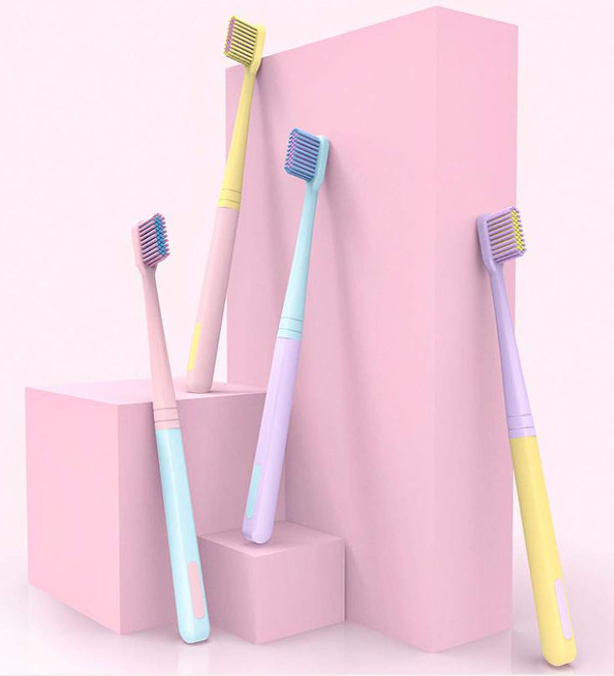 ARASO [8 Packs] Kids Toothbrush, Extra Soft Lovely Pastel Tone ICE-Cream Tooth Brush for Kids 2-8 Years (ICE Cream 8 Pack)
