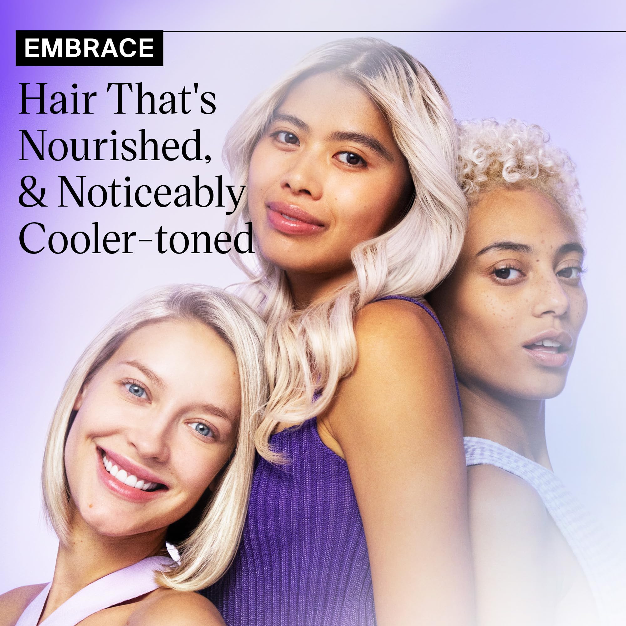 Eva NYC Tone It Down Purple Shampoo for Brightening Blonde Hair, Eliminating Brass & Yellow Tones - Moisturizing & Vegan, 8.8 oz