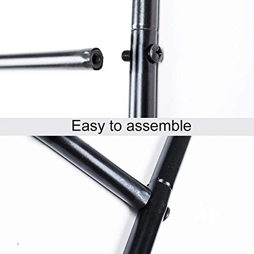 Adorox 7.5 Ft Metal Arch (Two Way Assemble) for Wedding Garden Bridal Party Decoration Arbor (Black)