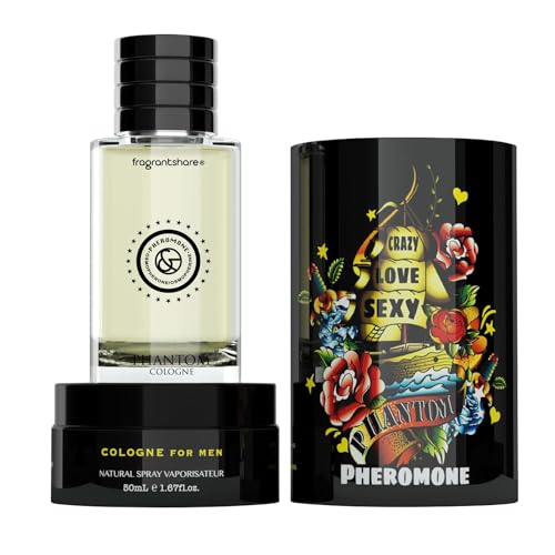 FragrantShare Cologne for Men Spray EDP Contains - pheromone Cologne for men Perfume Oil Phantom Woody Fragrance (Fougère)-1.67oz Portable -Black