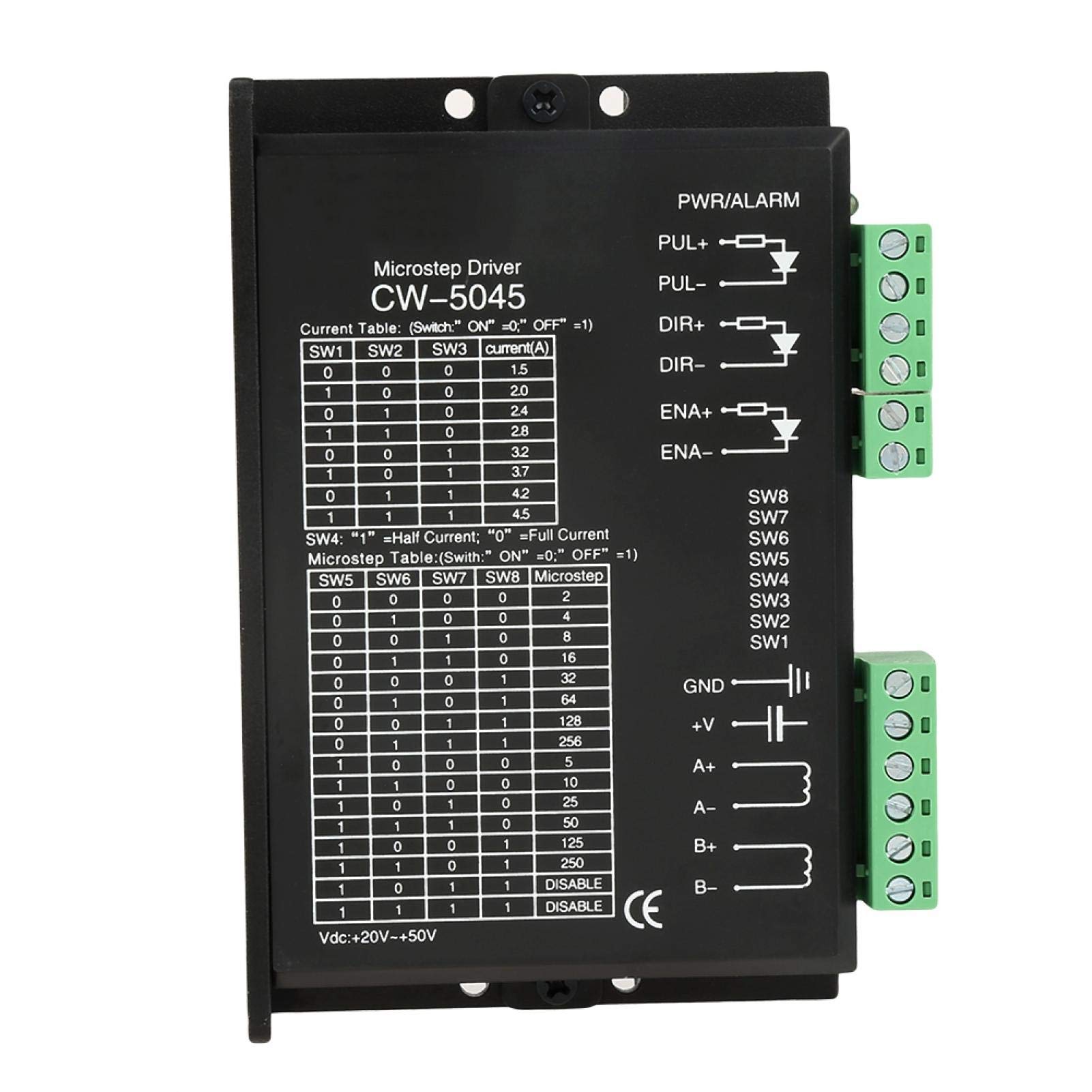 Fdit Stepper Motor, Stepper Motor Microstep Driver 4.5A 24V-50VDC for CNC Motors CW-5045