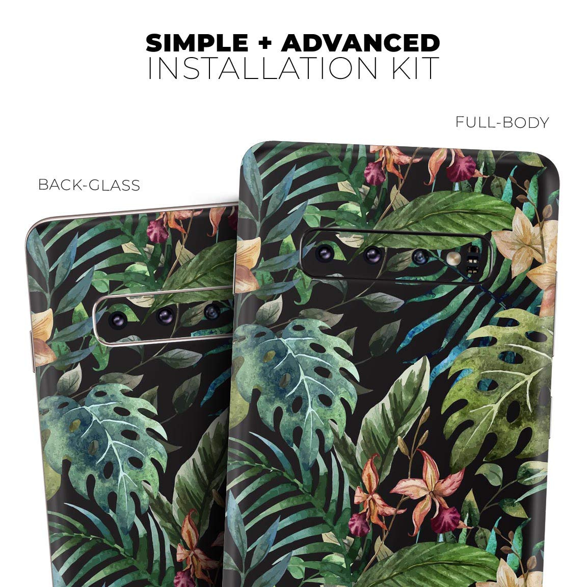 DesignSkinz Tropical Forest v1 Protective Vinyl Decal Wrap Skin Cover Compatible with The Samsung Galaxy S20 (Screen Trim & Back Glass Skin)