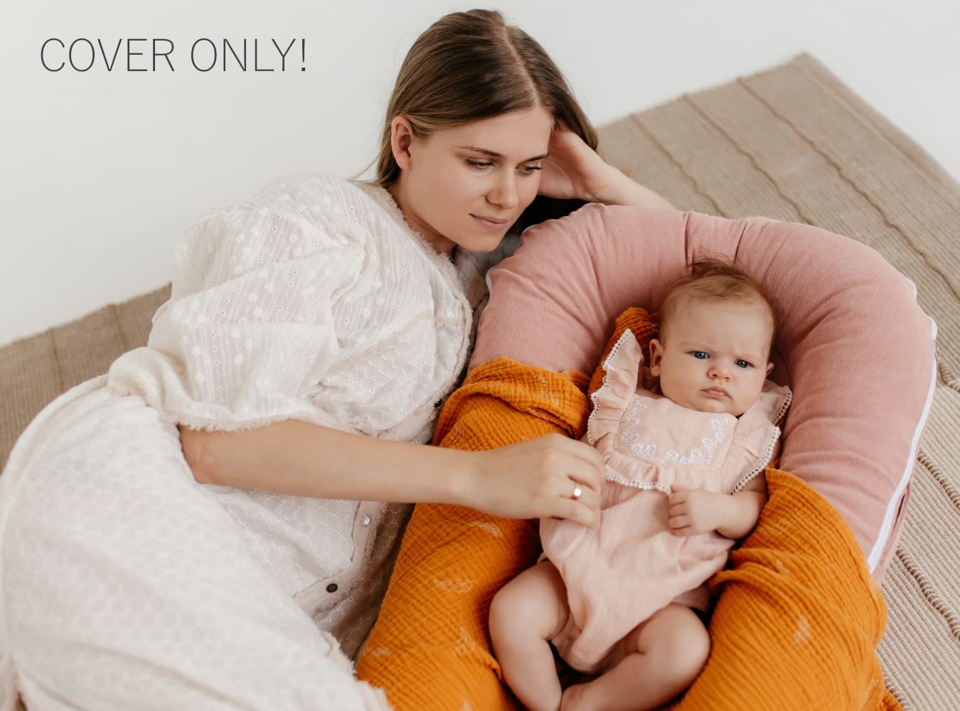 Lounger Cover by Sofia Amber – Cover ONLY for DockAToT and Sleepyhead Deluxe + Docks - Baby nest Sleep Pod Replacement Extra Cover - Pink