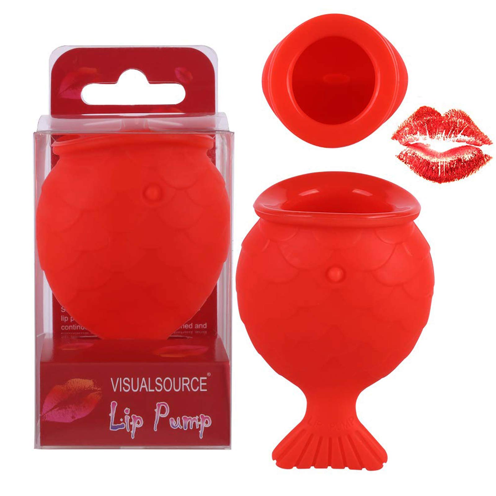 Lips Enhancer Plumper Device Lips Silicone Fish Shape Natural Pout Mouth Tool Sexy Lip Mouth Lip Plumper Device Lip Filler Beauty Pump