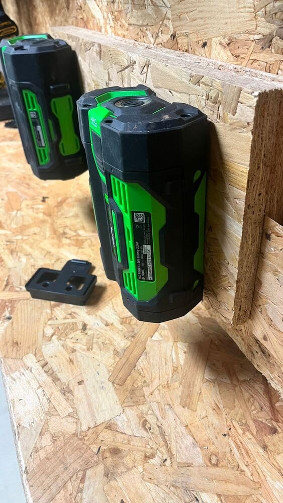 StealthMounts Battery Holder Compatible with EGO 56V (4 Pack) - Black | StealthMounts Battery Mounts for EGO | Mount for EGO 56V | Made in the UK