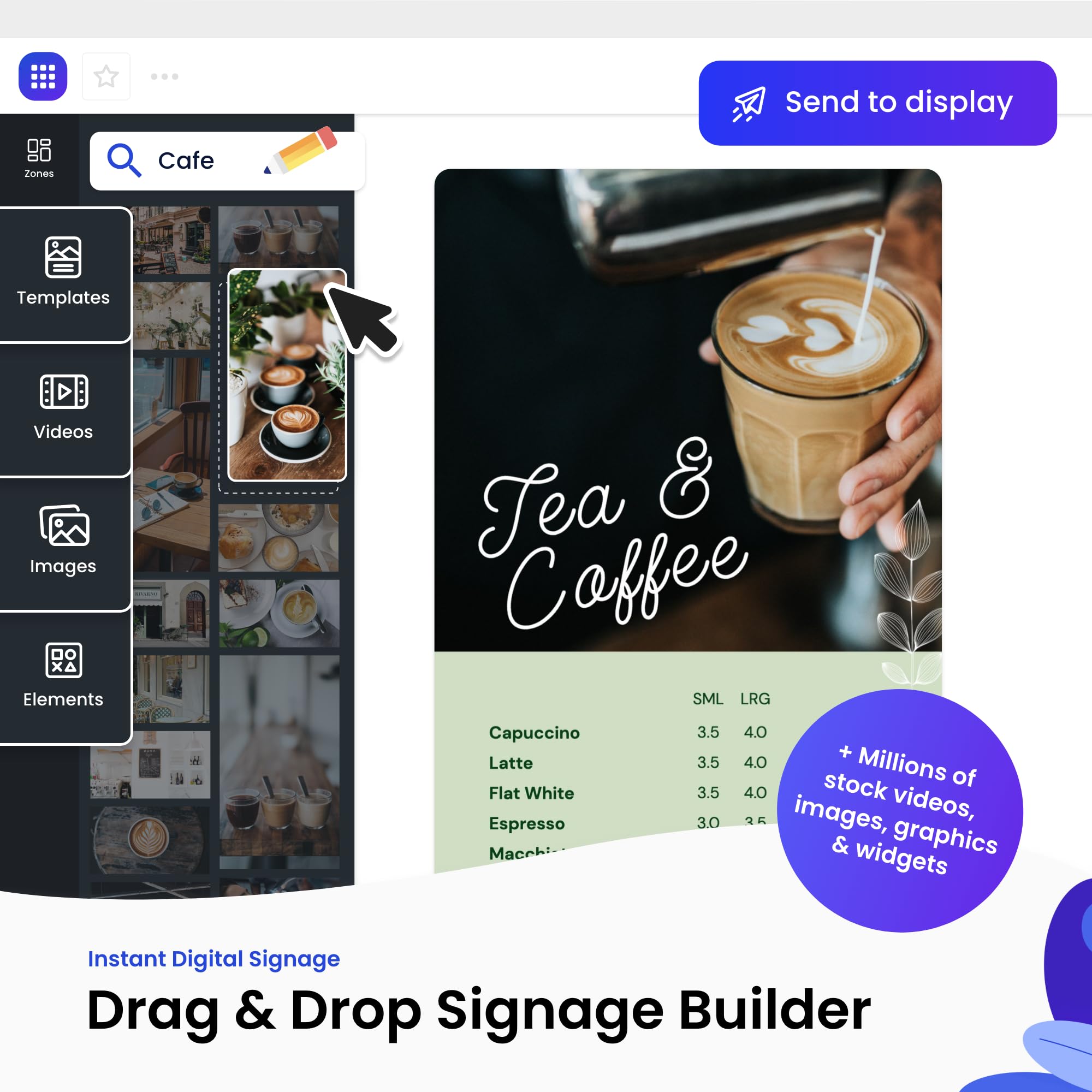 Mandoe Premium Digital Signage Displays - Digital Signage Player for Digital Menu Board, Electronic Menu Board and Digital Message Board. World-Class Templates & Easy To Use Setup