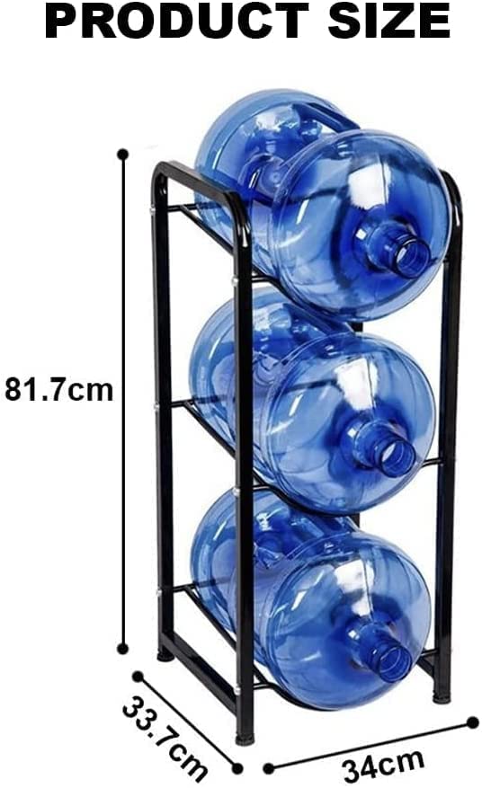 3-Tier Water Jug Holder Rack Water Cooler Jug Rack 5 Gallon Water Bottle Holder Detachable Heavy-Duty Dispenser Organizer for Home Kitchen Office Save Spacer (3-Tier)