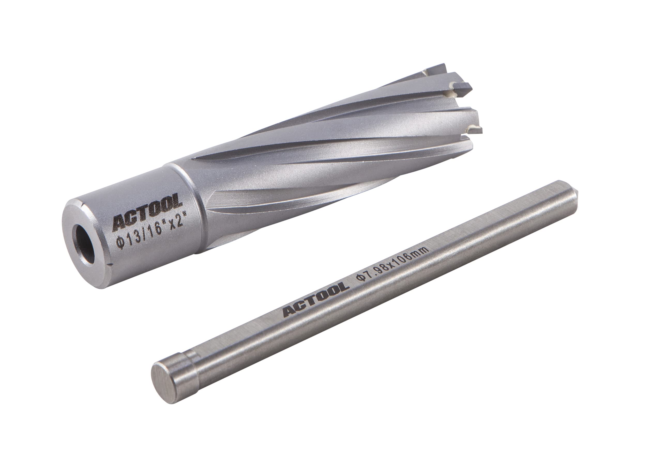 ACTOOL 13/16'' Diameter x 2'' Depth of Cut Carbide Tipped TCT ANNULAR Cutter with 3/4'' Weldon Shank