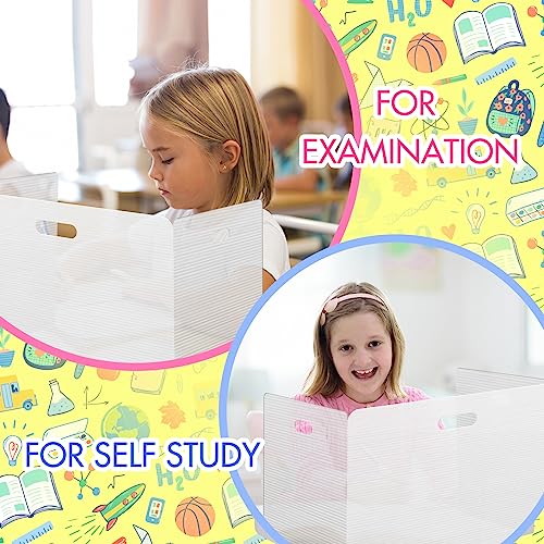 16 Pcs Plastic Privacy Boards for Student 14 x 17.5 x 14 Inch Desks Boards Folders Shields Test Desk Dividers Durable and Waterproof Classroom Privacy Boards for School Study Teacher Supplies
