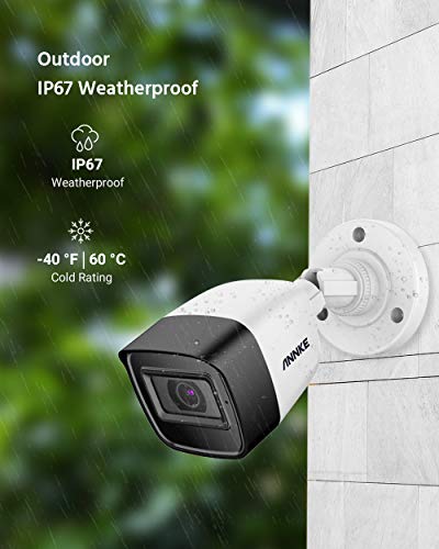 ANNKE 8CH 2K+ Super HD Audio Security Camera System Outdoor with Smart Motion Detection, H.265+ Surveillance DVR with 8 x IP67 CCTV Camera 100ft Smart IR Night Vision,Remote Access, 2TB Hard Drive