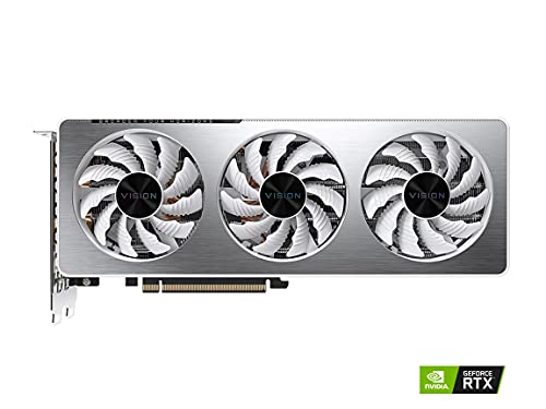 GIGABYTE GeForce RTX 3060 Ti Vision OC 8G Graphics Card, WINDFORCE 3X Cooling System, LHR, 8GB 256-bit GDDR6, GV-N306TVISION OC-8GD REV2.0 Video Card