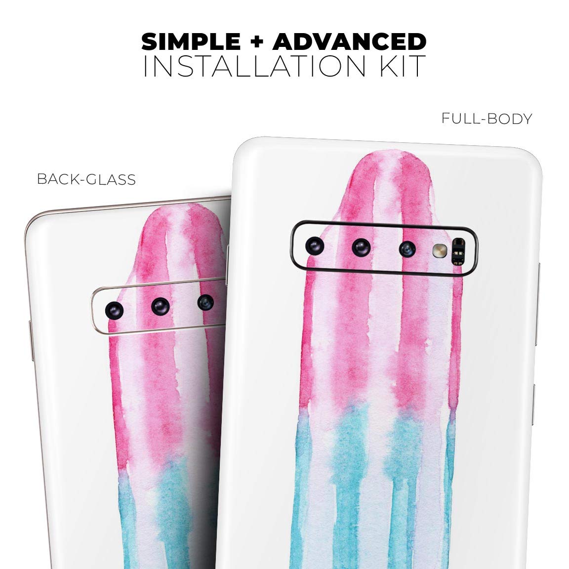 DesignSkinz Summer Mode Ice Cream v4 Protective Vinyl Decal Wrap Skin Cover Compatible with The Samsung Galaxy S20 (Screen Trim & Back Glass Skin)