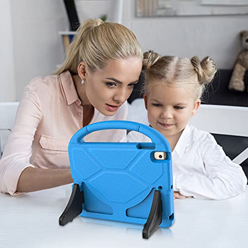 RTOBX Case for iPad 6th/5th Generation, with Built-in Screen Protector, Durable Shockproof Handle Stand Protective Cover for 9.7 inch iPad 6/5 Gen/Air 1/2/Pro 9.7, Blue