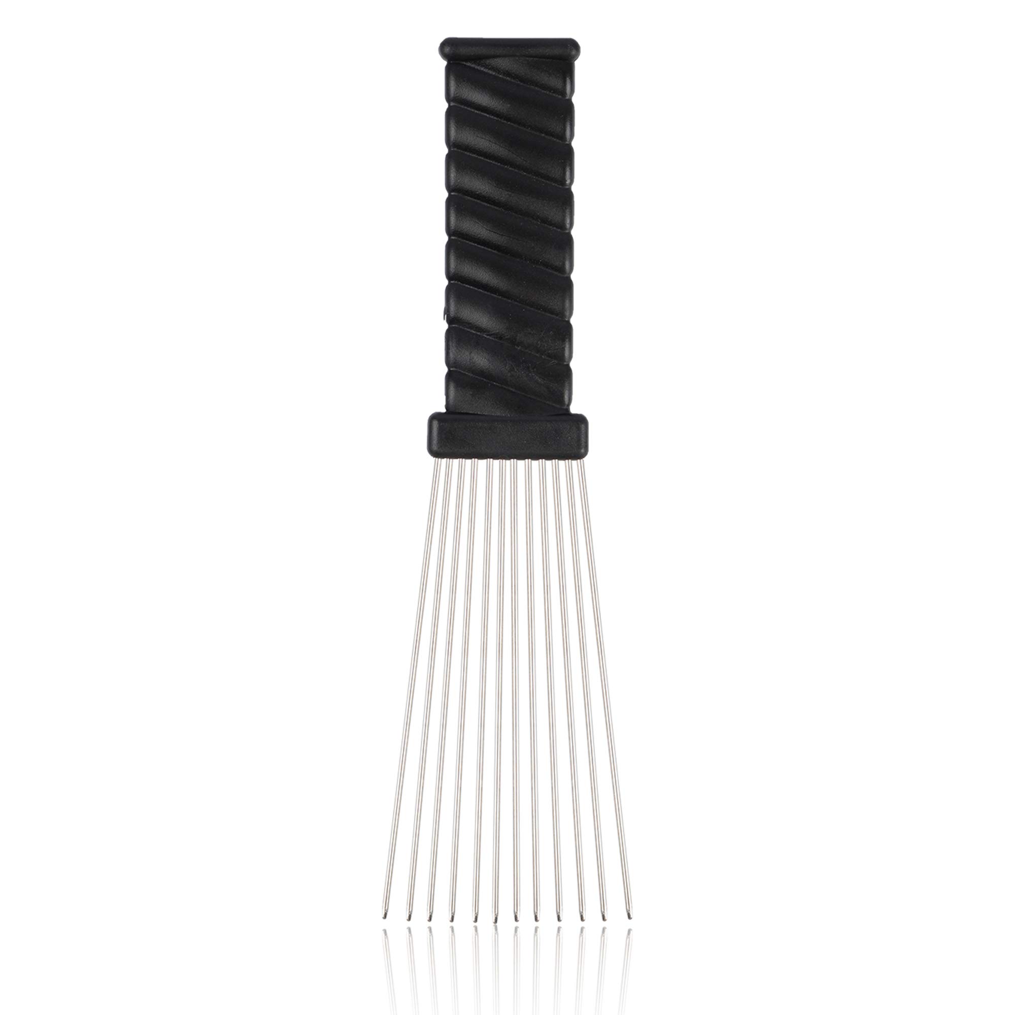 Folansy Wave Style Afro Comb, Metal African American Pick Comb Hairdressing Styling Tool for Hair Styling
