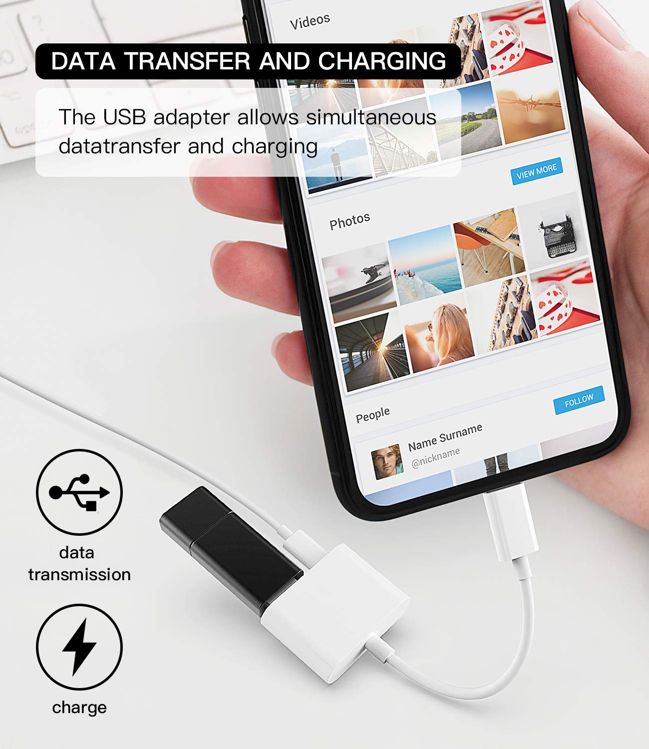 zoyuzan 3 in 1 USB OTG Adapter, Lightning