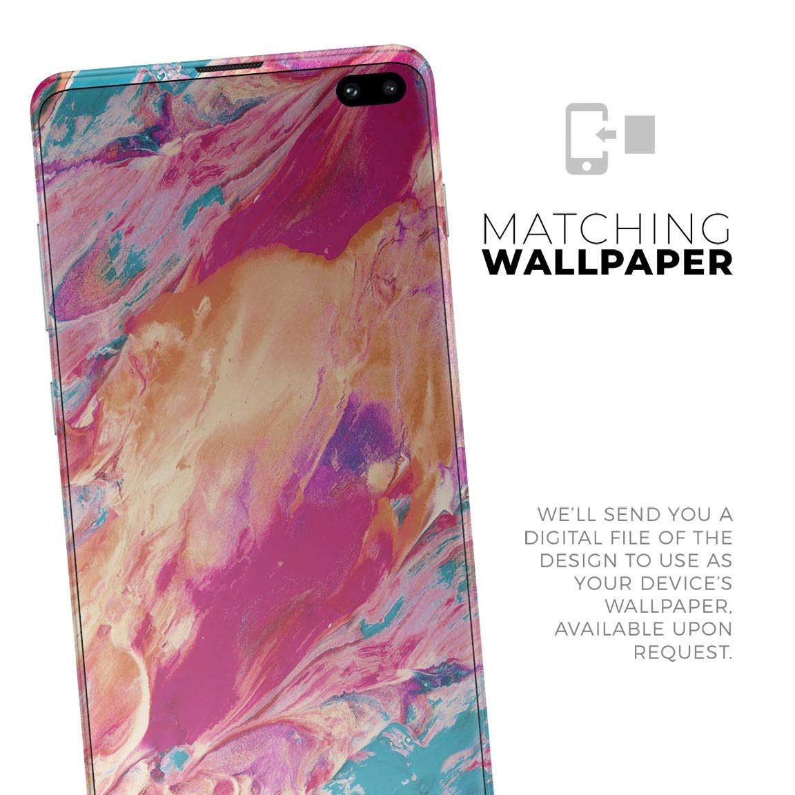 DesignSkinz Liquid Abstract Paint Remix V90 Protective Vinyl Decal Wrap Skin Cover Compatible with The Samsung Galaxy S20 (Screen Trim & Back Glass Skin)
