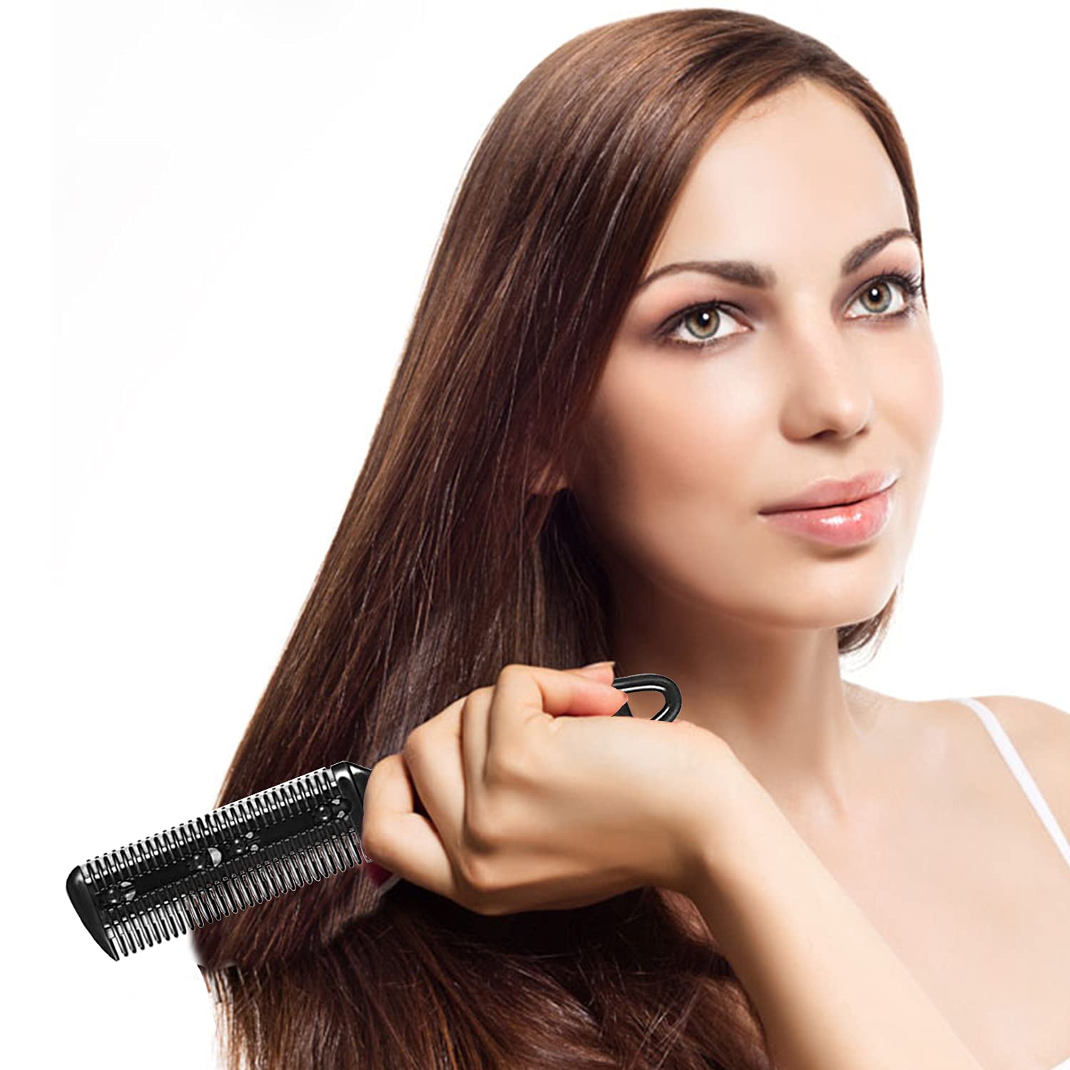 5Pcs Professional Trimmer Razor Dual Side Scissors for Hair Thinning, Slim Haircuts & Barber Grooming - Comb, Brush, Double Edge Blade in 5 Colors