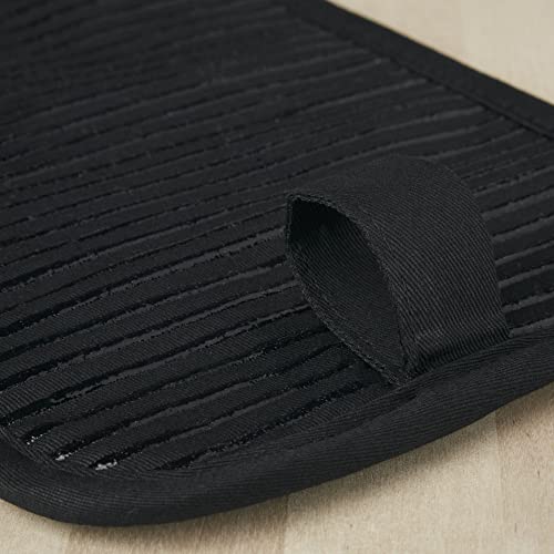 KitchenAid Beacon Two-Tone Non-Slip Pot Holder Set, Contour Silver/Onyx Black, 7"x10", 2 Piece