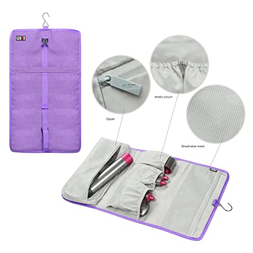 BUBM Waterproof Travel Storage Case Organizer for Dyson Airwrap, Pre-Styling Dryer, 4 Curling Barrels, 2 Smoothing Brushes and Volumizing Brush