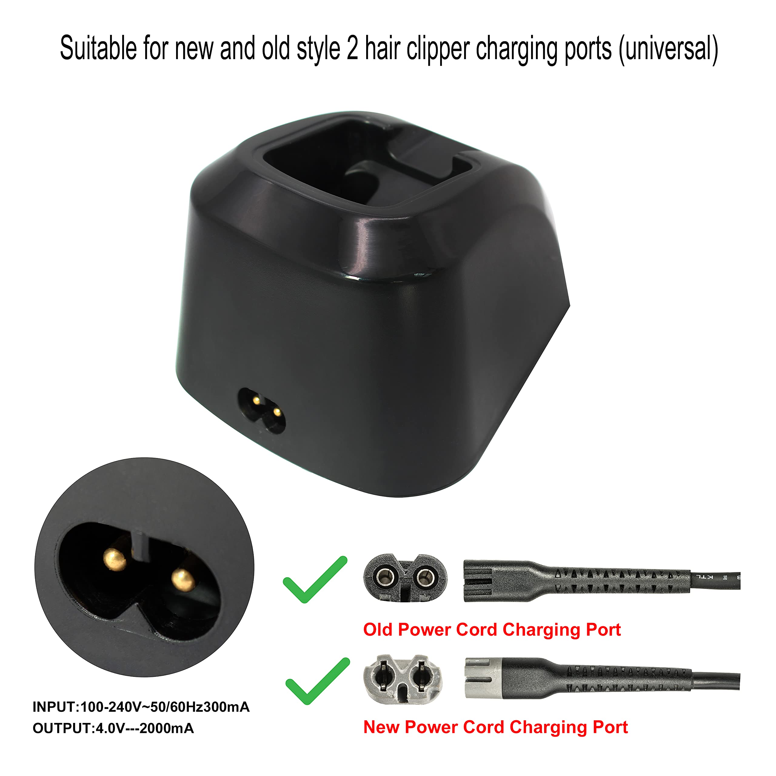 Anrom Hair Clipper Charging Stand, Hair Clipper Vertical Clipper Charging Dock, for Wahl Magic Clip Senior Cordless Hair Clipper #8591#8504#8148 New and Old Versions (Black)