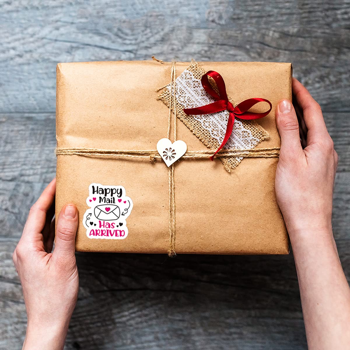 Littlefa Cute Happy Mail Has Arrived Stickers,Happy Mail Stickers,Small Business Stickers,Envelopes Seal Stickers,Mail Packaging Sticker for Small Business 500 PCS
