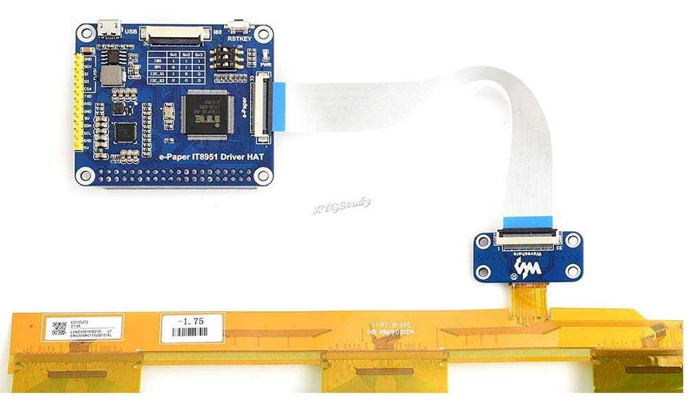 13.3inch e-Paper e-Ink Display HAT for Raspberry Pi Resolution 1600×1200 Black/White 16 Grey Scales USB/SPI / I80 Partial Refresh Support @XYGStudy