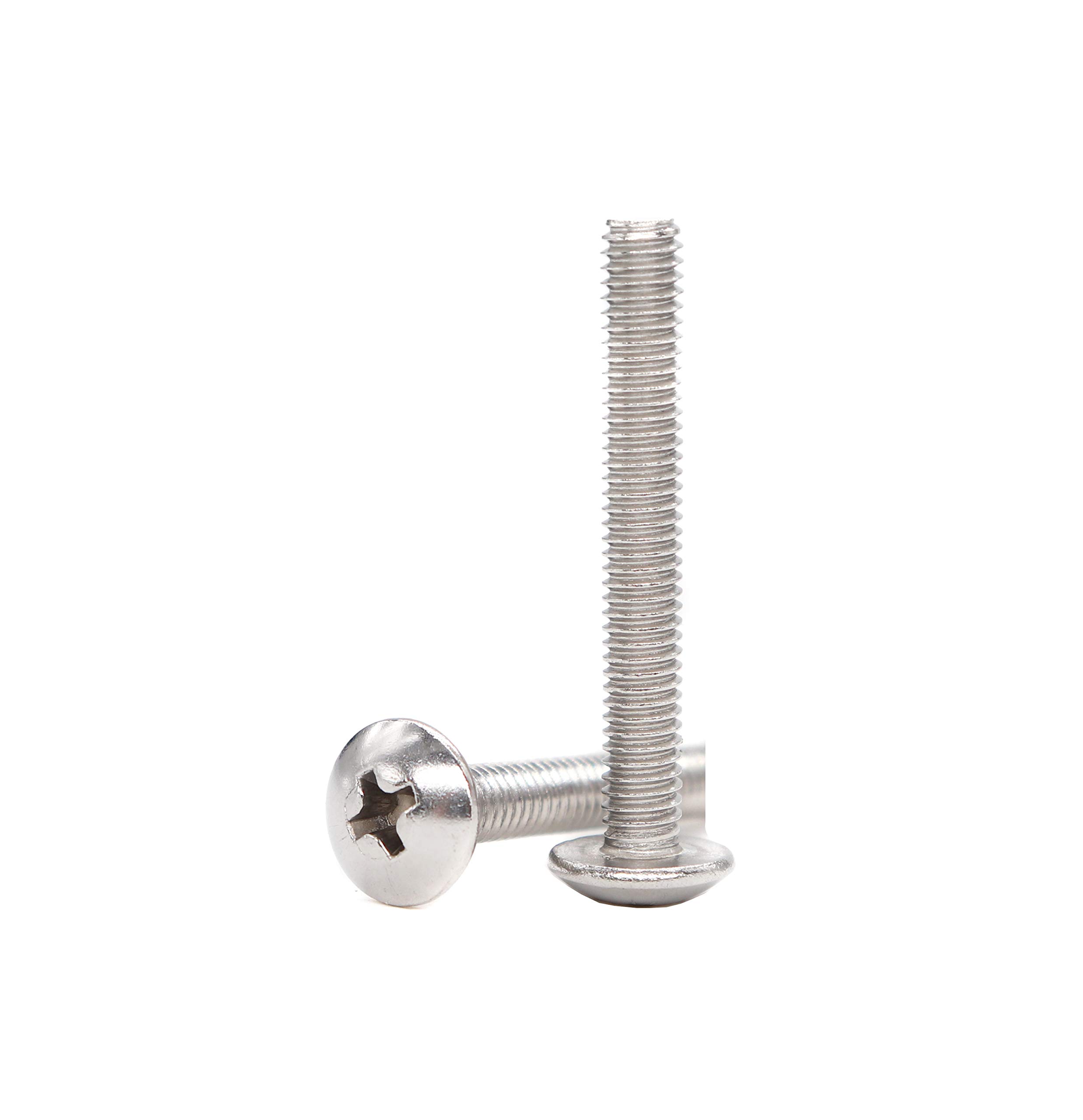 cSeao 30pcs M4x30mm Truss Head Drawer Pull Knobs Screws, Phillips Drive, Full Thread, 304 Stainless Steel