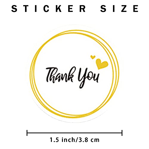 Thank You Sticker roll, Business Sticker, Bubble Envelope and Gift Bag Packaging Label, 3 Different Flower Patterns. 500 Sheets per roll, 1.5 inches in diamete, 4style