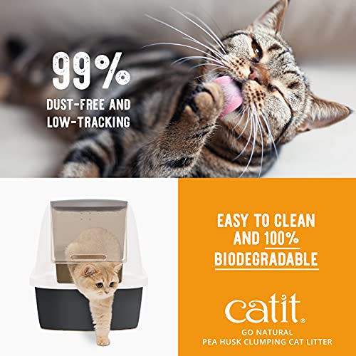 Catit Go Natural Pea Husk Clumping Cat Litter 14.8 lb, Natural