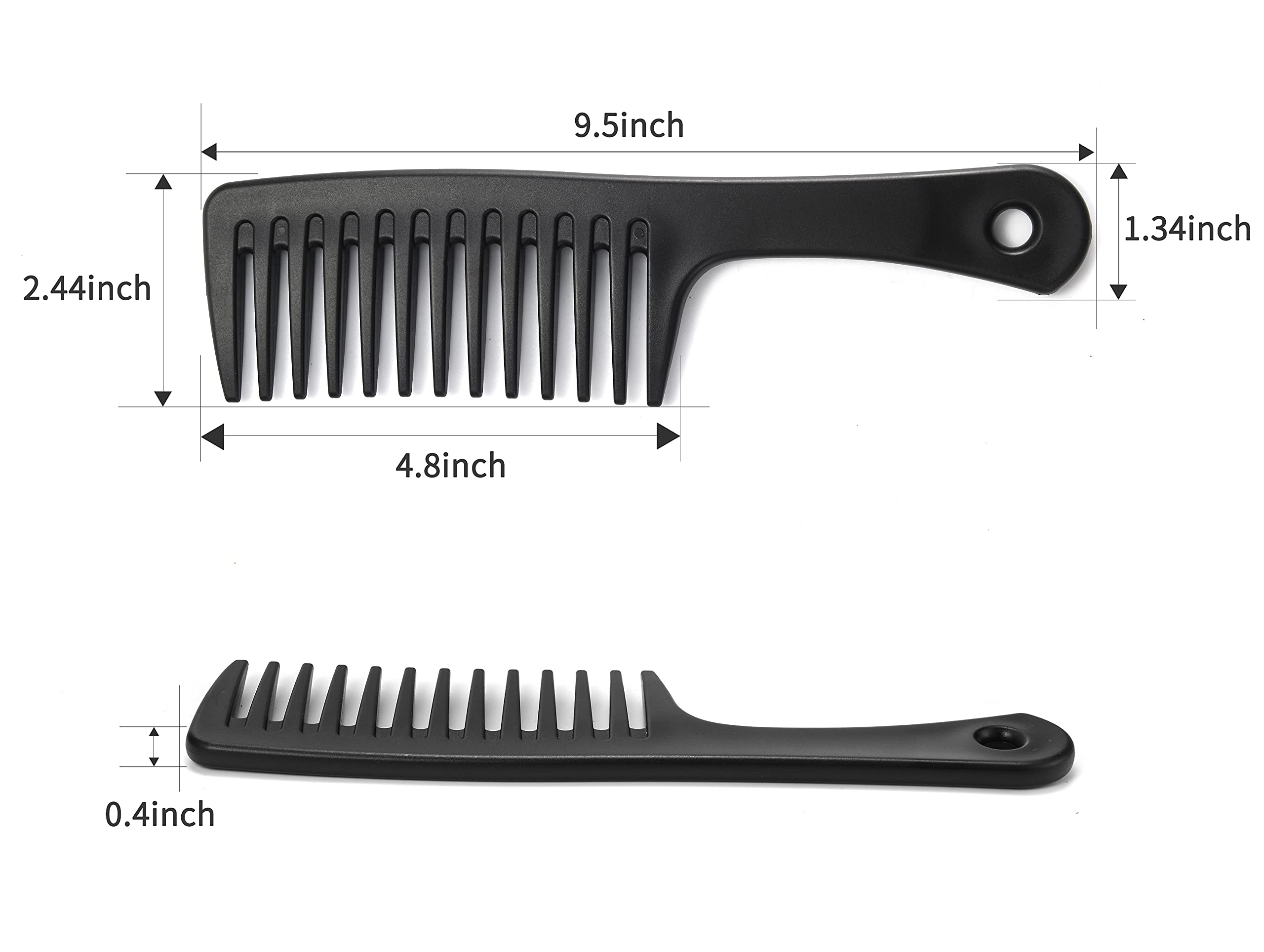 Wide Tooth Detangling Comb, Durable Styling Brush for Curly, Long and Wet Hair Types - Professional Hair Care