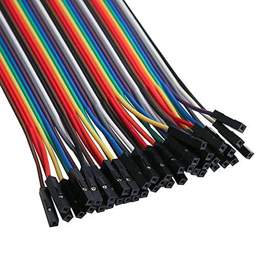 MMOBIEL 120 Pcs Multicolored Dupont Breadboard Jumper Wires 40-pin M/F, M/M, F/F Ribbon Cables Kit Compatible with DIY Arduino, Raspberry Pi 2 3 4 Projects, Length 20cm / 8 Inch