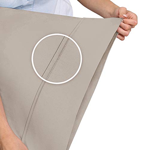 Adriana Tivoli 400 TC Cotton Pillowcase Set Extra-Long Staple Sateen Weave 100% Cotton from (Grey, King Size)