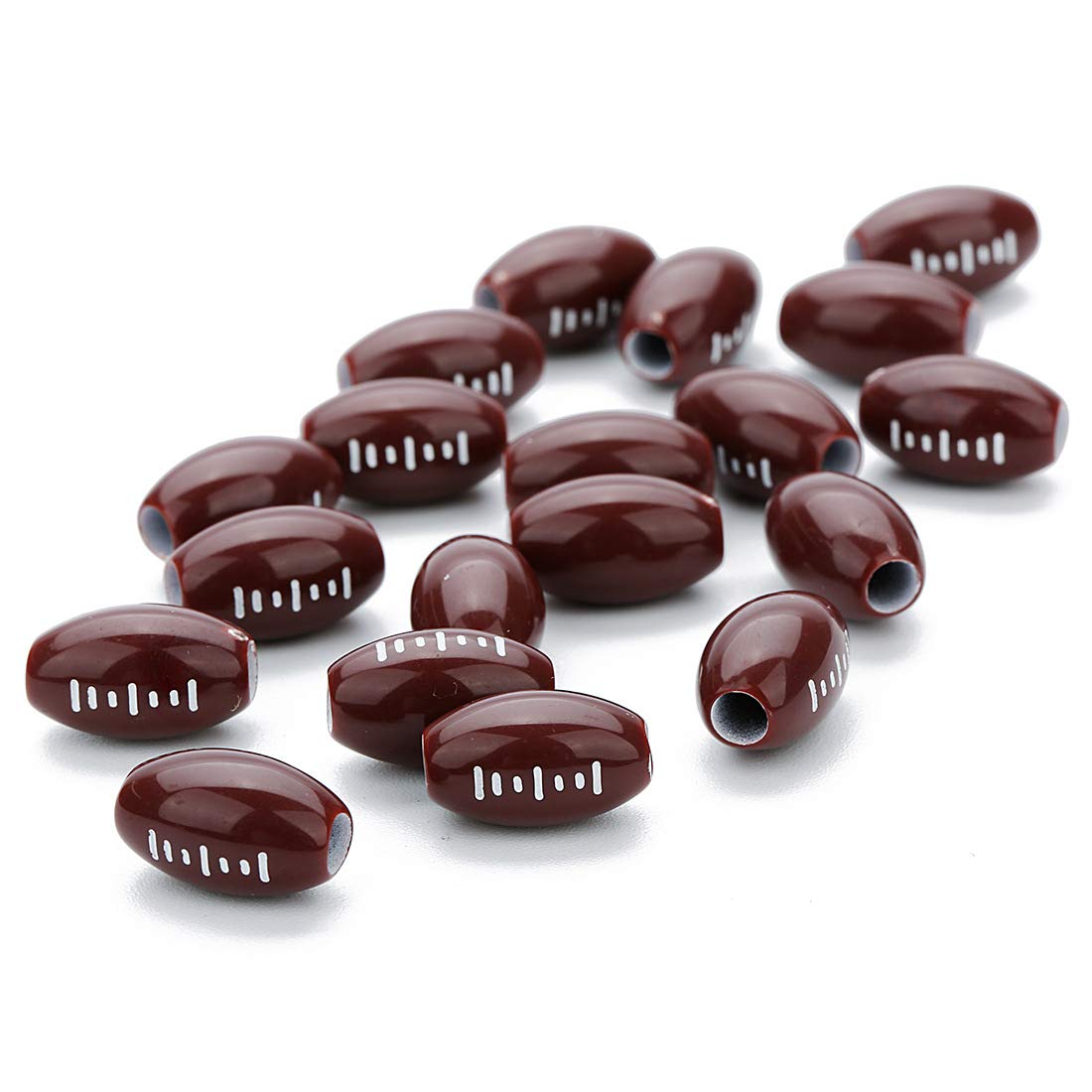 100 Pcs Football Beads 12mm Sports Pony Beads