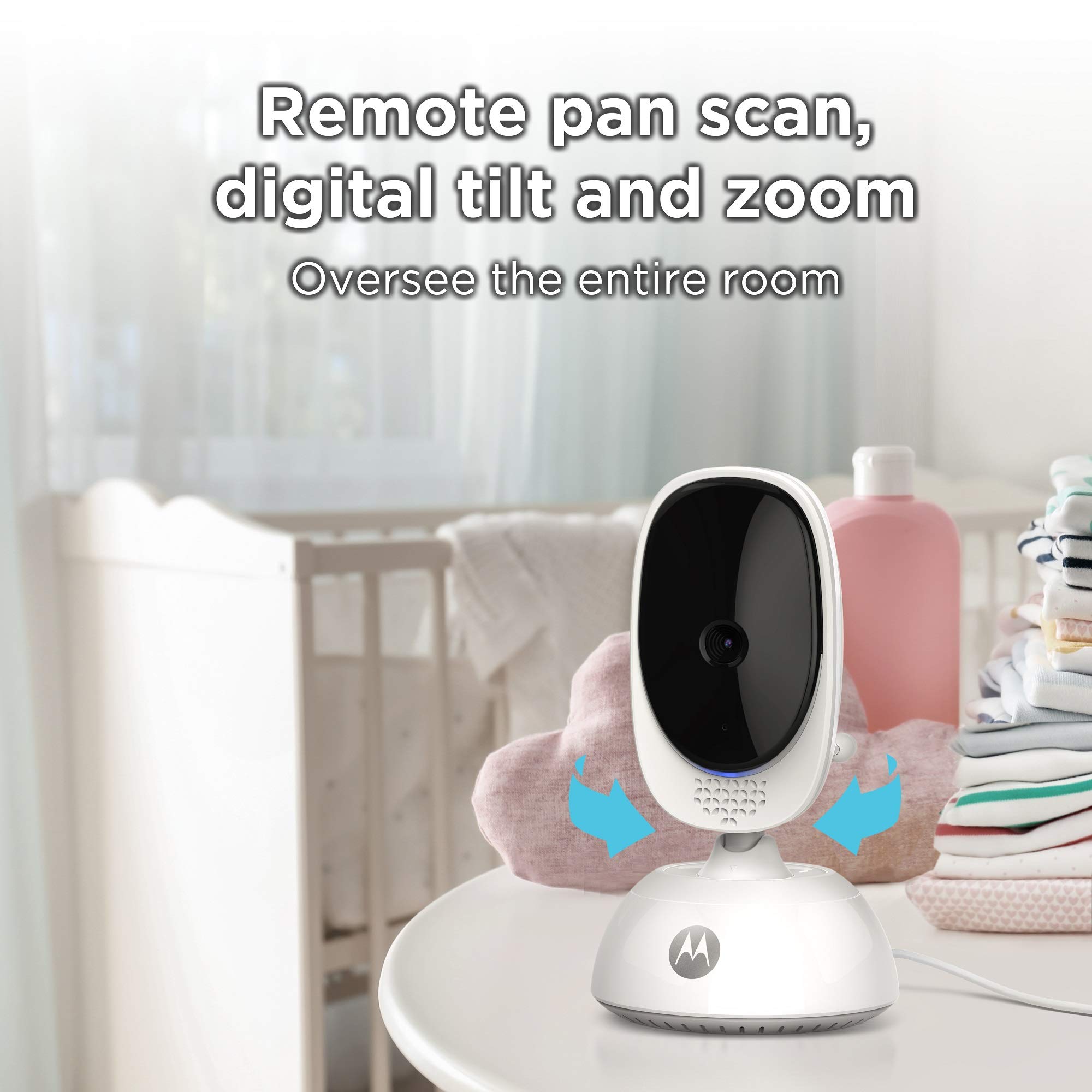 Motorola Bliss54-2 Video Baby Monitor – 4.3” LCD Color Screen Display, Two Wireless Cameras, Remote Pan Scan, 2-Way Talk, Night Vision, Pre-Loaded Lullabies