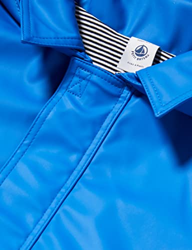 Petit Bateau Child's Hooded Rain Jacket, Blue