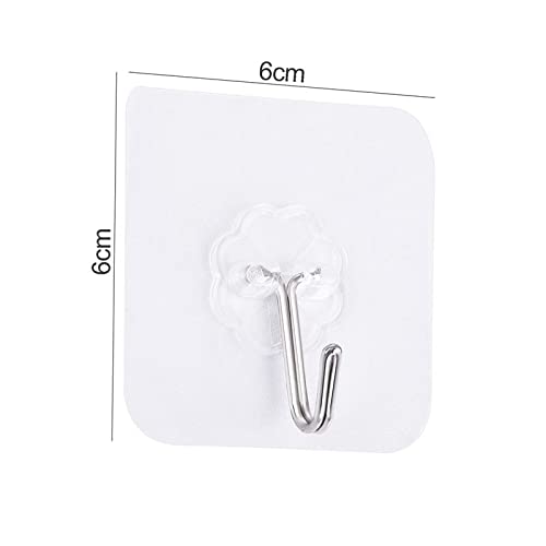 10pcs Strong Self Adhesive Door Wall Hangers, Transparent Hooks Suction Heavy Load Rack Cup Sucker
