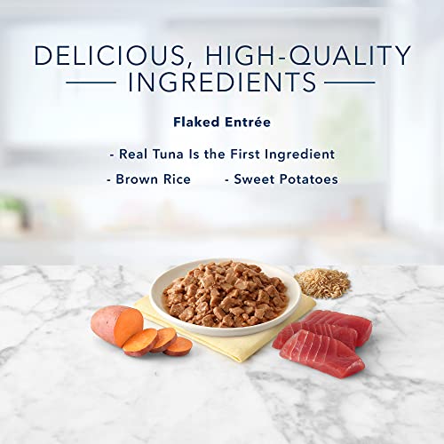 Blue Buffalo Tastefuls Natural Flaked Wet Cat Food, Tuna Entrée in Gravy 3-oz cans (Pack of 24)
