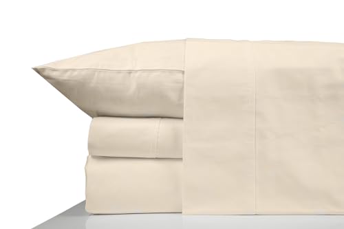 1000 Thread Count 100% Egyptian Cotton Sheets Set King Size Ivory Bed Sheet 4 Piece bed sheet Sets Long Staple 16 Inches Deep Pocket All Season Bedding Super Soft Breathable Sateen Finish