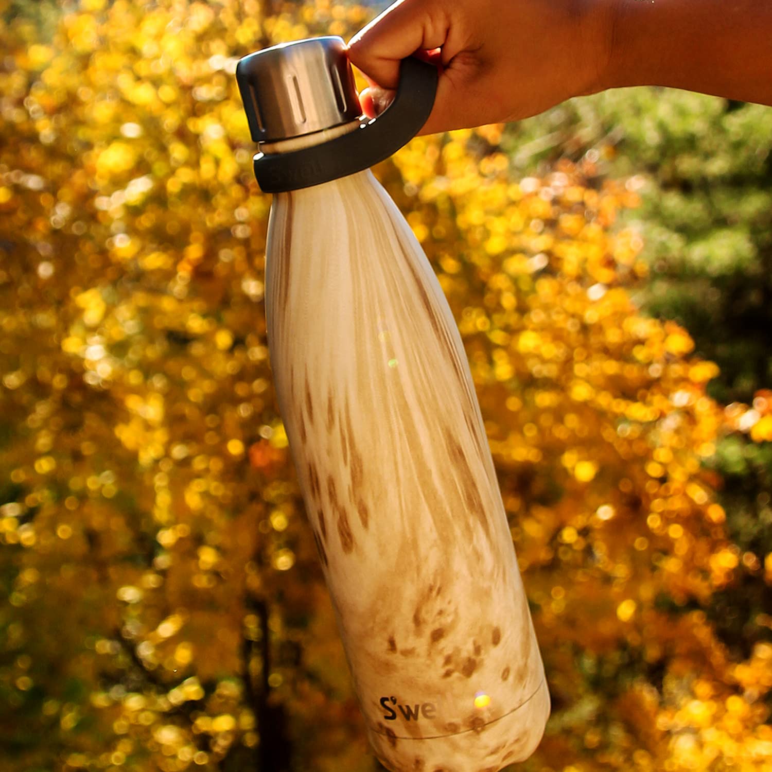 S'well Bottle Handle, Fits 9oz, 17oz, and 25oz Original Bottles, Onyx, Comfortable Carrying On The Go, Flexible Silicone Grip, BPA Free