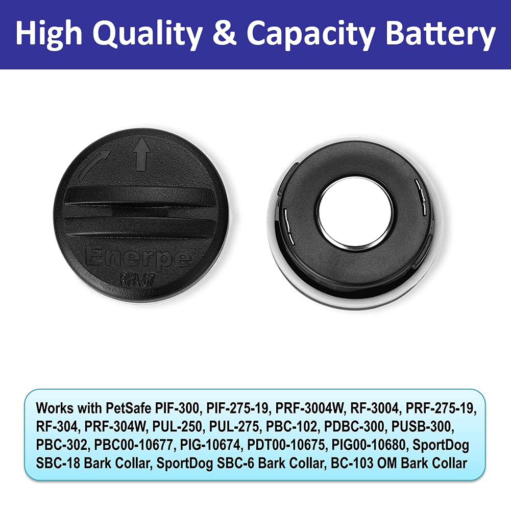 Enerpe RFA-67 RFA-67D-11 6V Replacement Battery Long-Lasting & High Capacity Compatible with PetSafe Electronic Collars Pack of 4