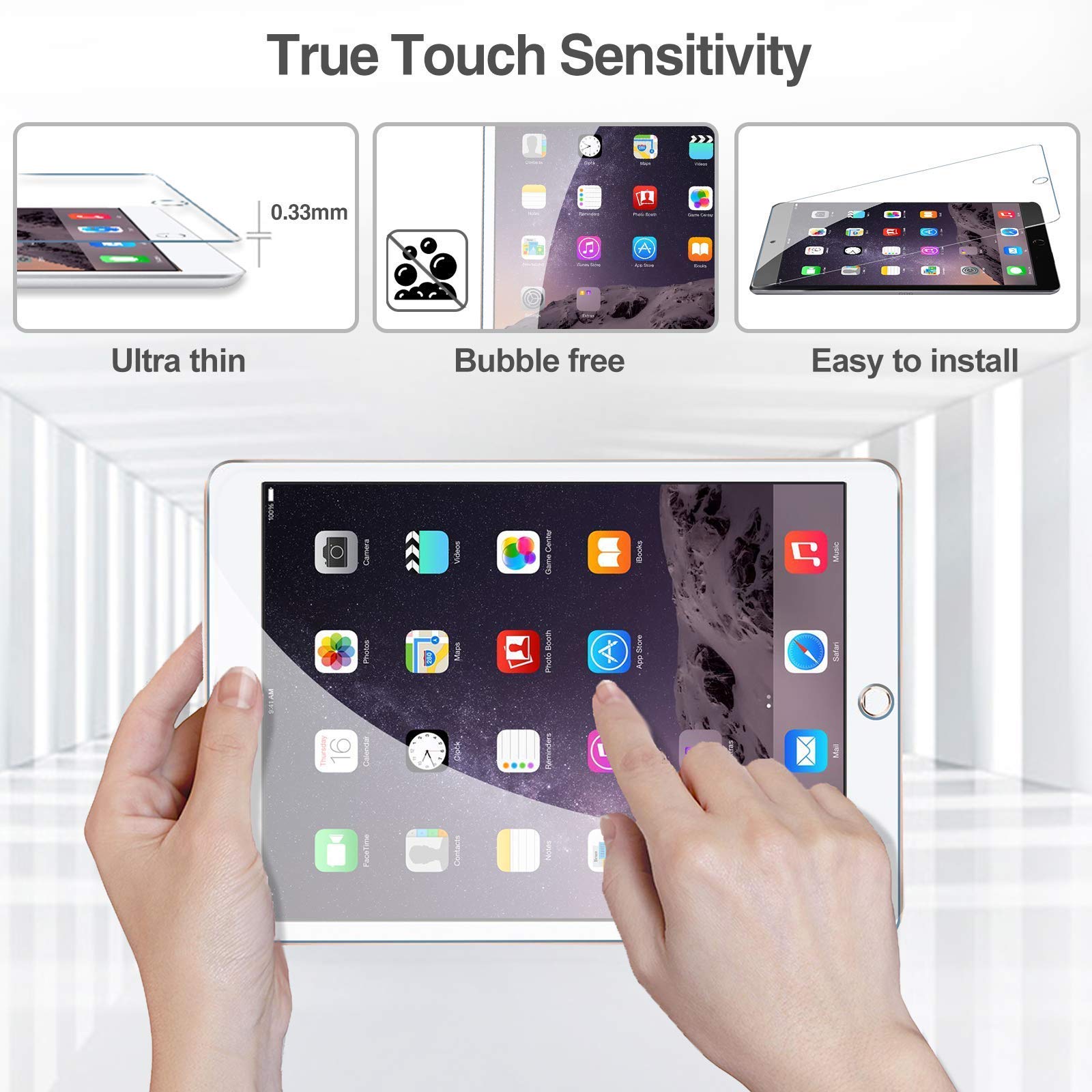 ProCase 2 Pack for 7.9β iPad Mini 1 2 3 Screen Protectors, Tempered Glass Film Guard for iPad Mini 1st, Mini 2nd, Mini 3rd Gen