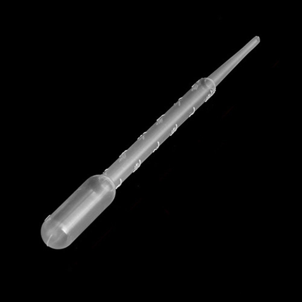 Acamifashion 50Pcs Airbrush 3ml Disposable Plastic Eye Dropper Transfer Graduated Pipettes Essential Oils Pipettes Dropper