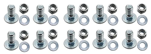 10PK 710-0451 712-04063 Replacement Skid Shoe Bolts Carriage Bolts Nuts and Washers Kit fits MTD Cub Cadet Snow Blower (5/16-18) 3/4" 784-5580