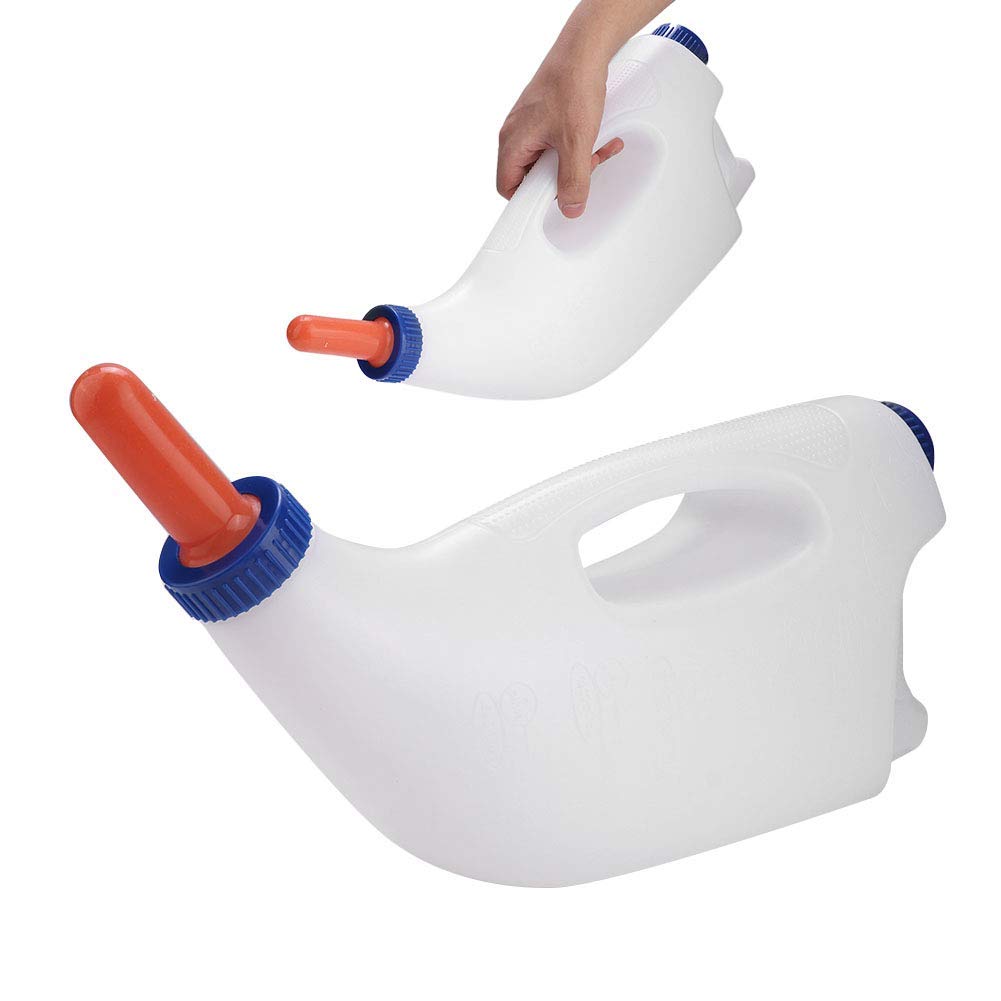 Redxiao~ Plastic Calf Milk Bottle, 4L Nursing Milk Feeder Calf Feeding Milk Bottle with Handle for Calf Cattle