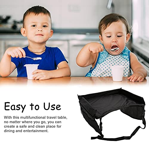 DETTELIN Kids Travel Tray Kids Activity Tray for Car Seat, Waterproof Kids Lap Desk for Car Snacks and Activities Drawing Board with Storage Pocket Organizer