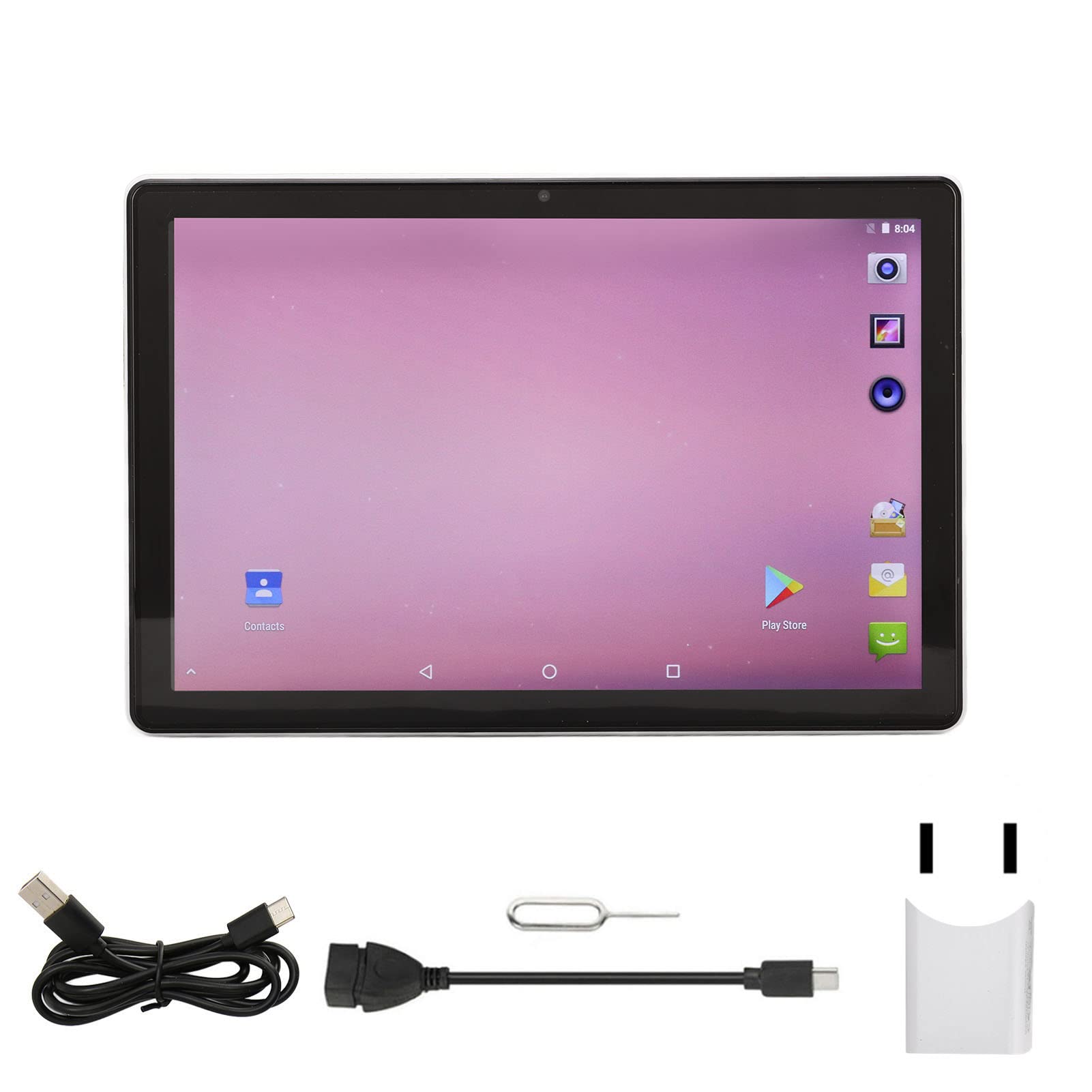 10in Tablet for Android11, 2.4G 5G WiFi Kids Mini Tablet, Dual SIM Card 4G Phone Calling, 8GB RAM 128GB ROM, 8000mAh Battery, 5MP 8MP Camera, Octa Core CPU (White)