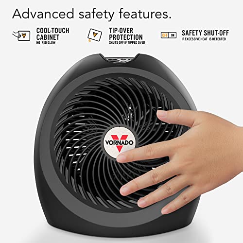 Vornado AVH2 Advanced Whole Room Heater with Automatic Climate Control, Timer, Fan Only Option, Black